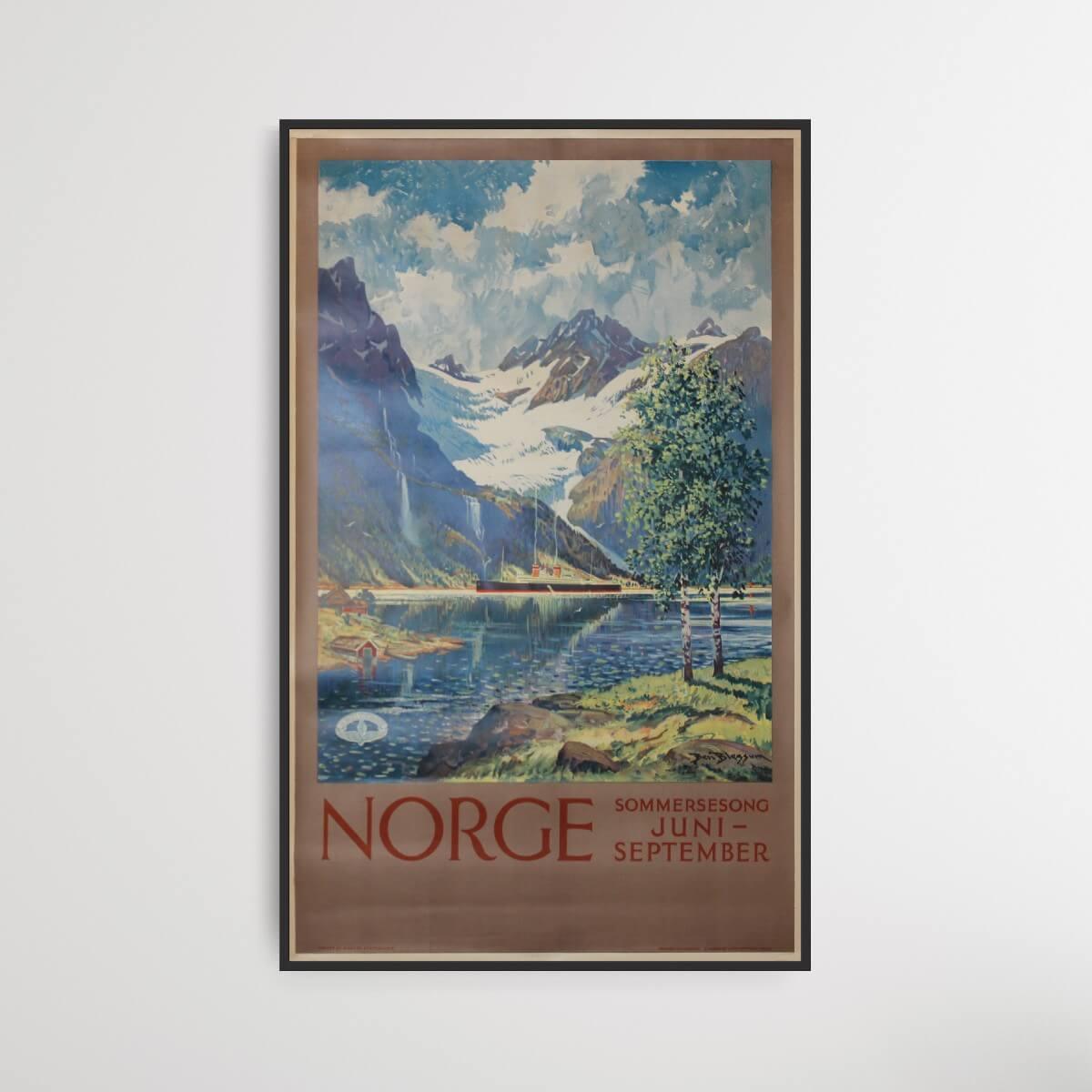 Norway summer season | Original vintage poster | PlakatKunst