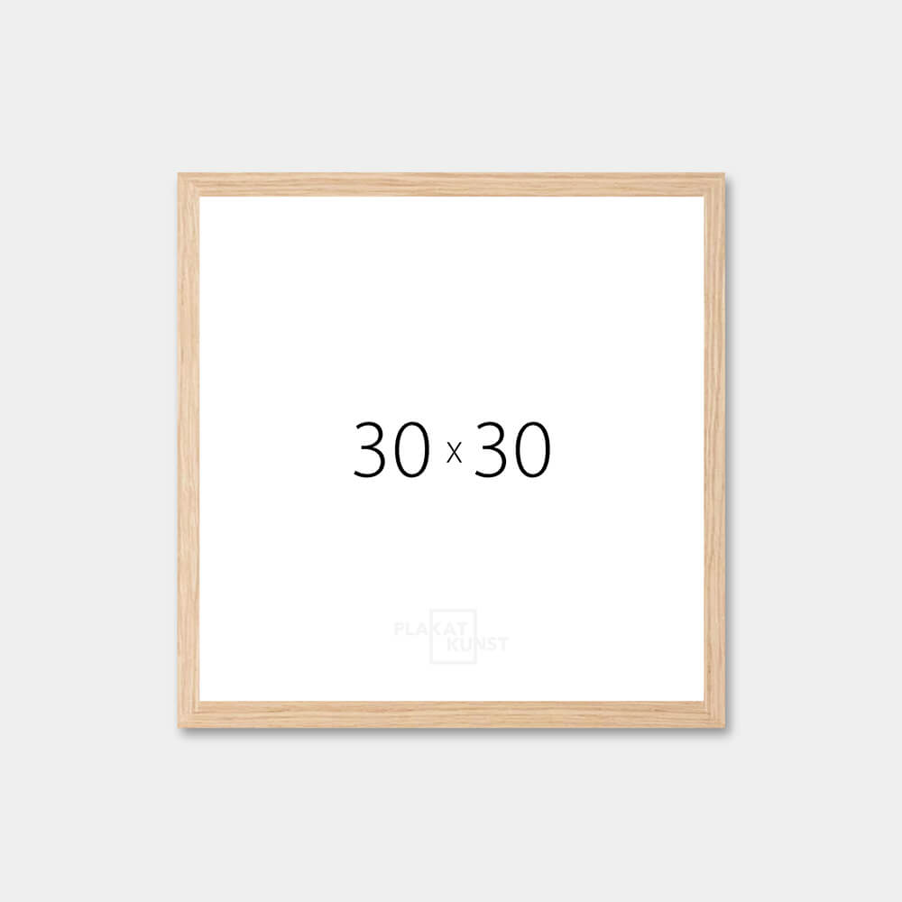 30x30 cm oak frame - Narrow | Picture frames | PlakatKunst.com