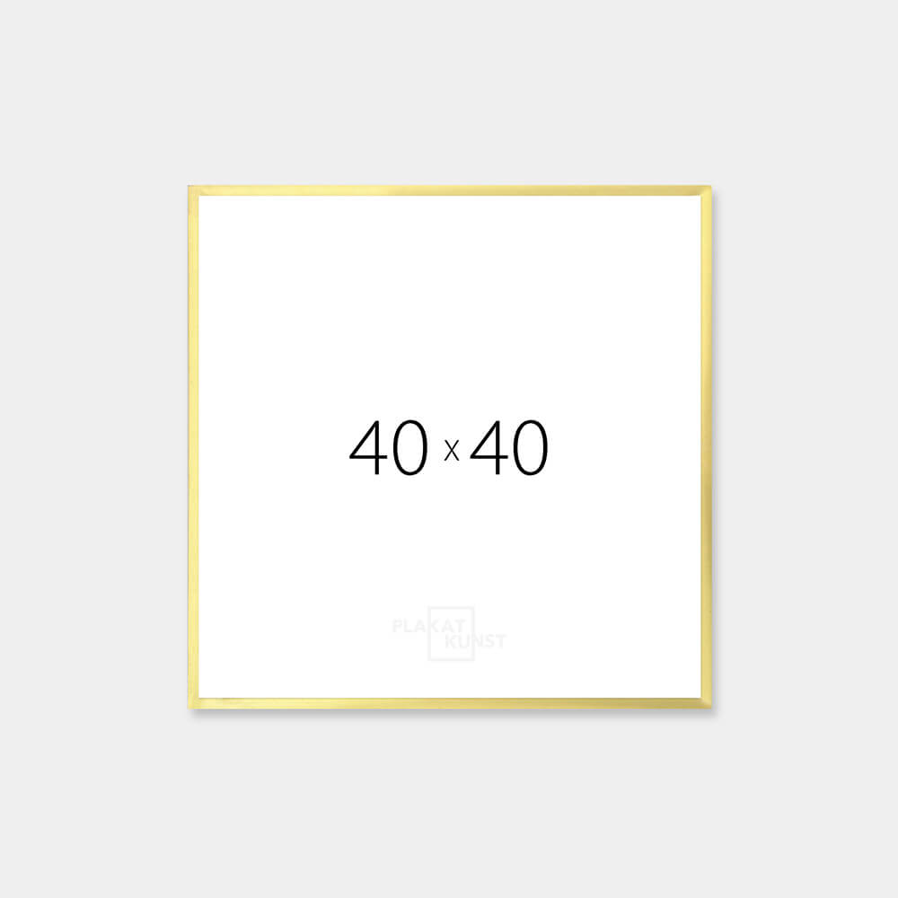 Gold 40x40 aluminum frame | Picture Frames | PlakatKunst.dk