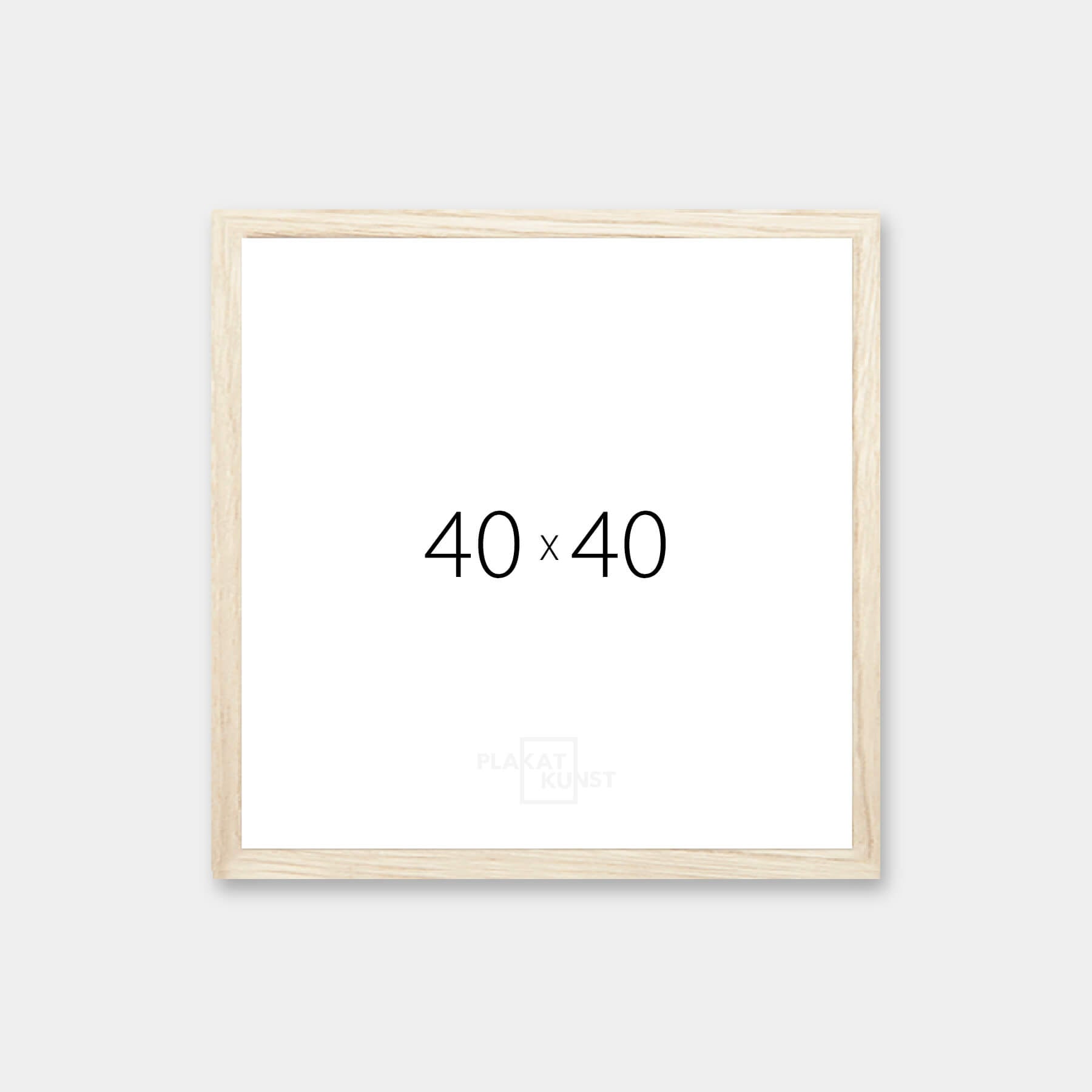 40x40 frame in light wood - Wide (20 mm) | Wooden frames | PlakatKunst.com