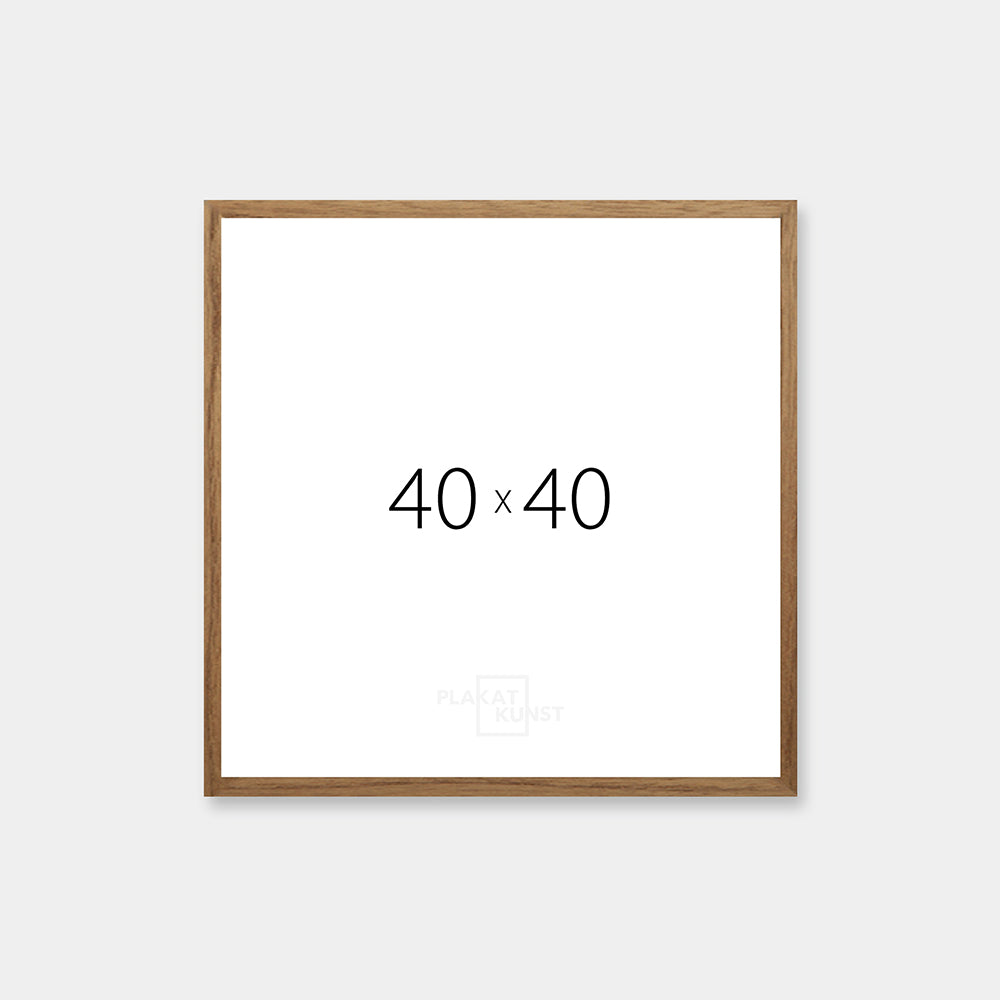 40x40 cm picture frame in dark wood - 12x18 mm | PlakatKunst.com