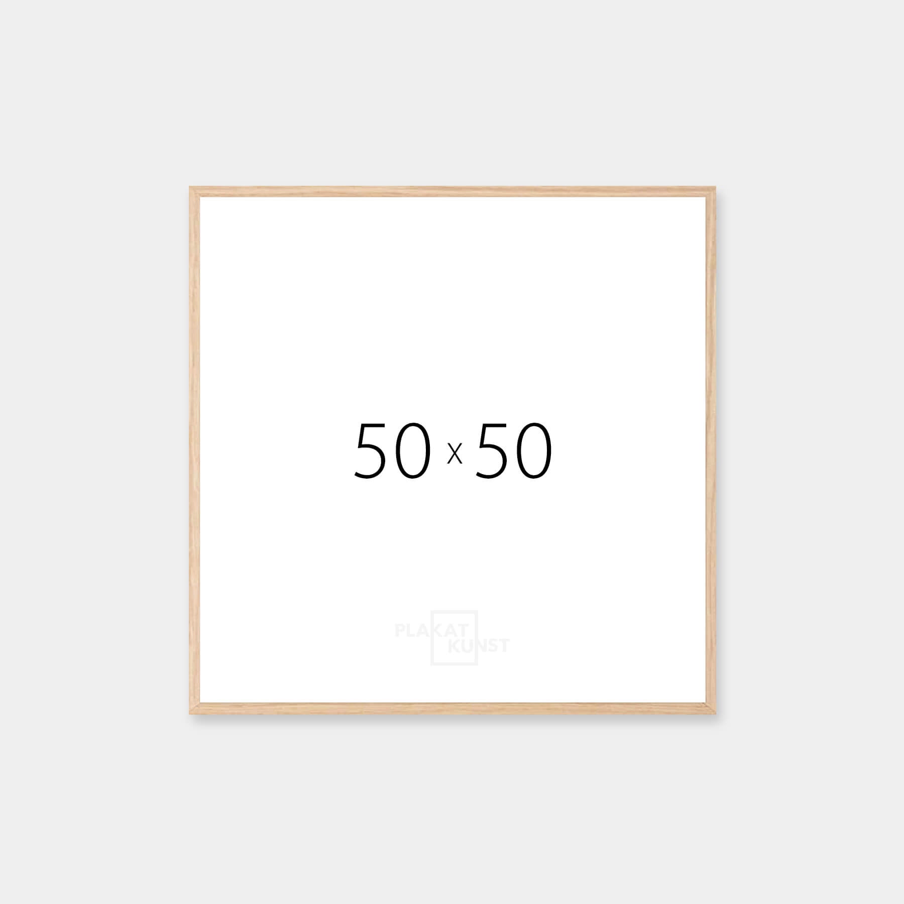 50x50 solid oak frame - Narrow | PlakatKunst.com