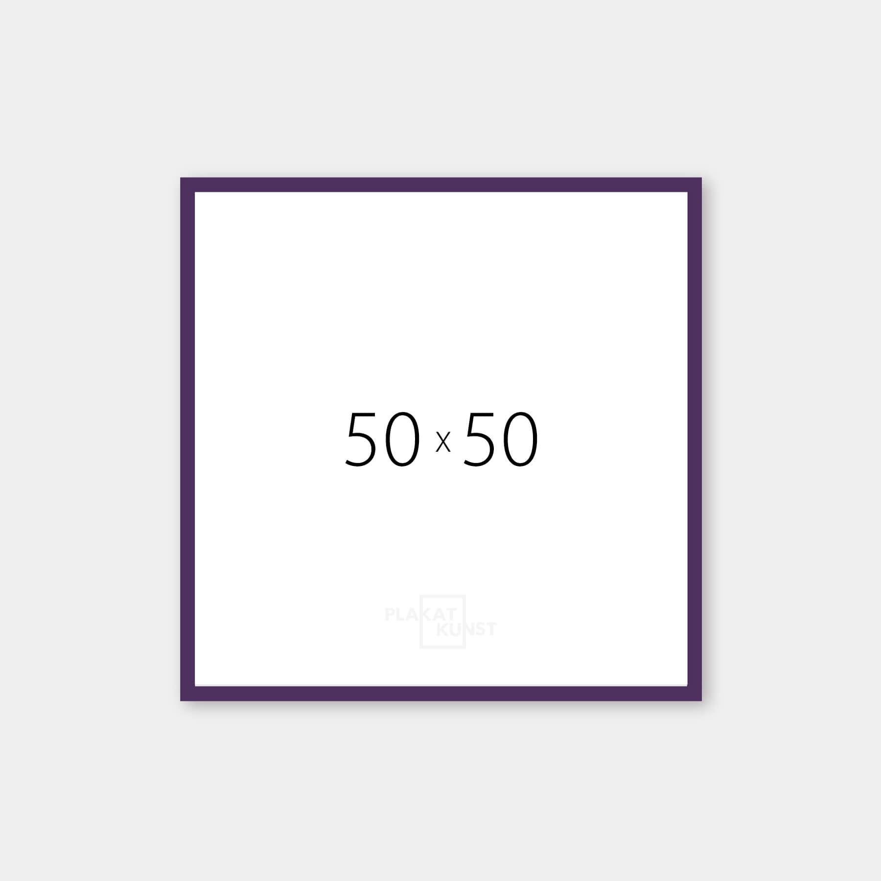 50x50 matte purple wooden picture frame | PlakatKunst.com