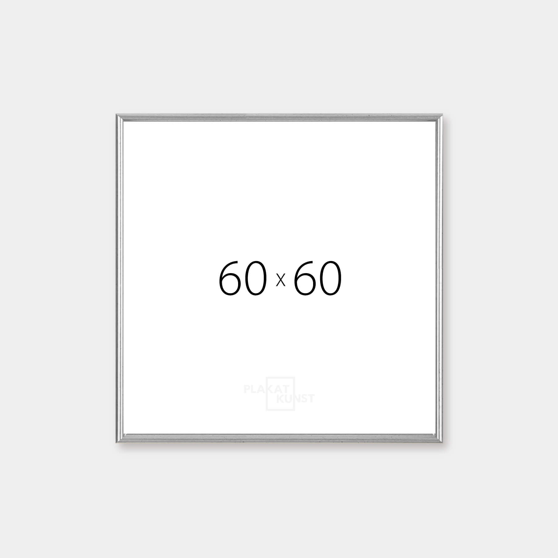 60x60 cm wooden vintage silver frame | PlakatKunst.com