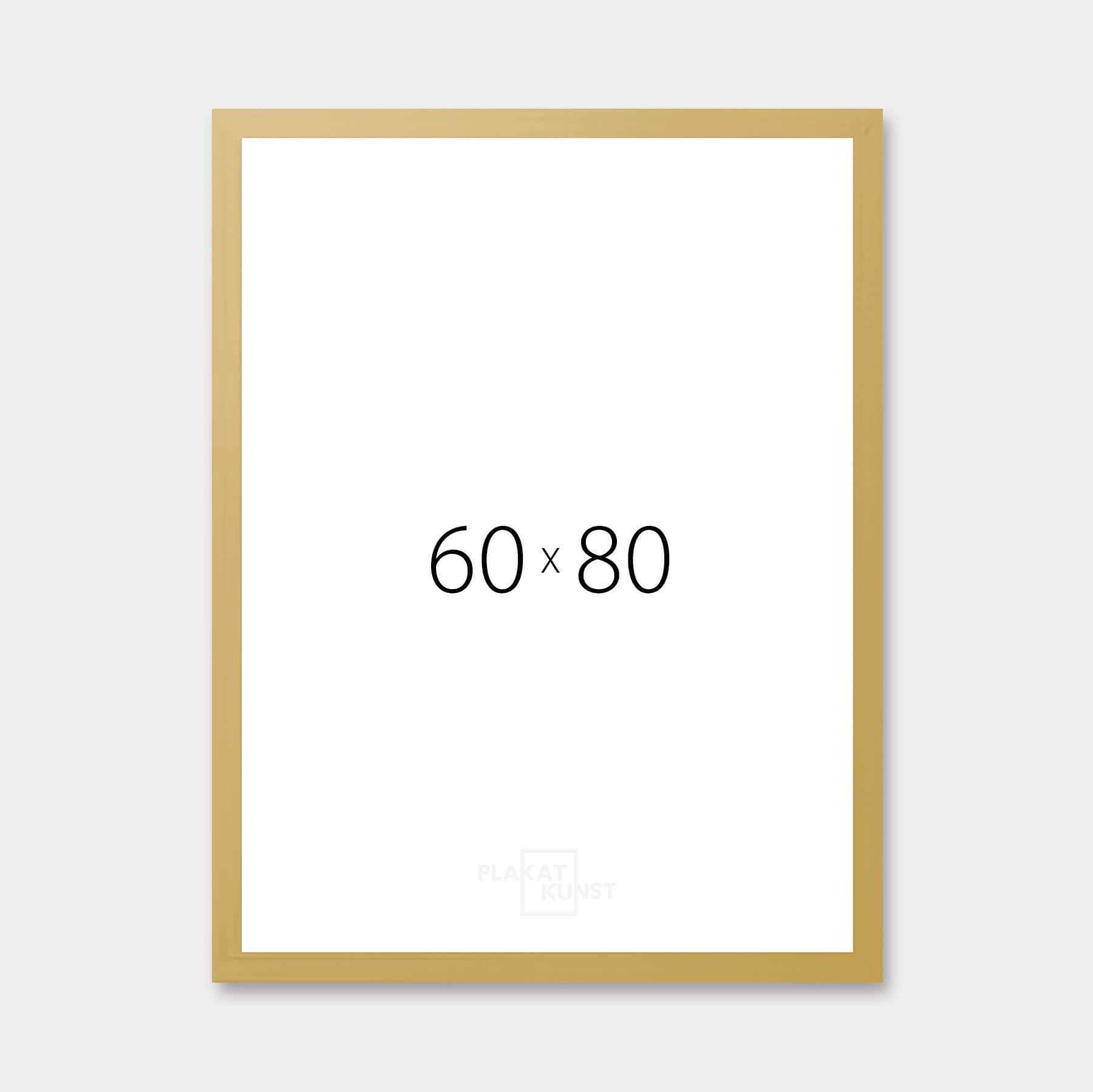 Dark gold wooden picture frame - 60x80 cm | PlakatKunst.com