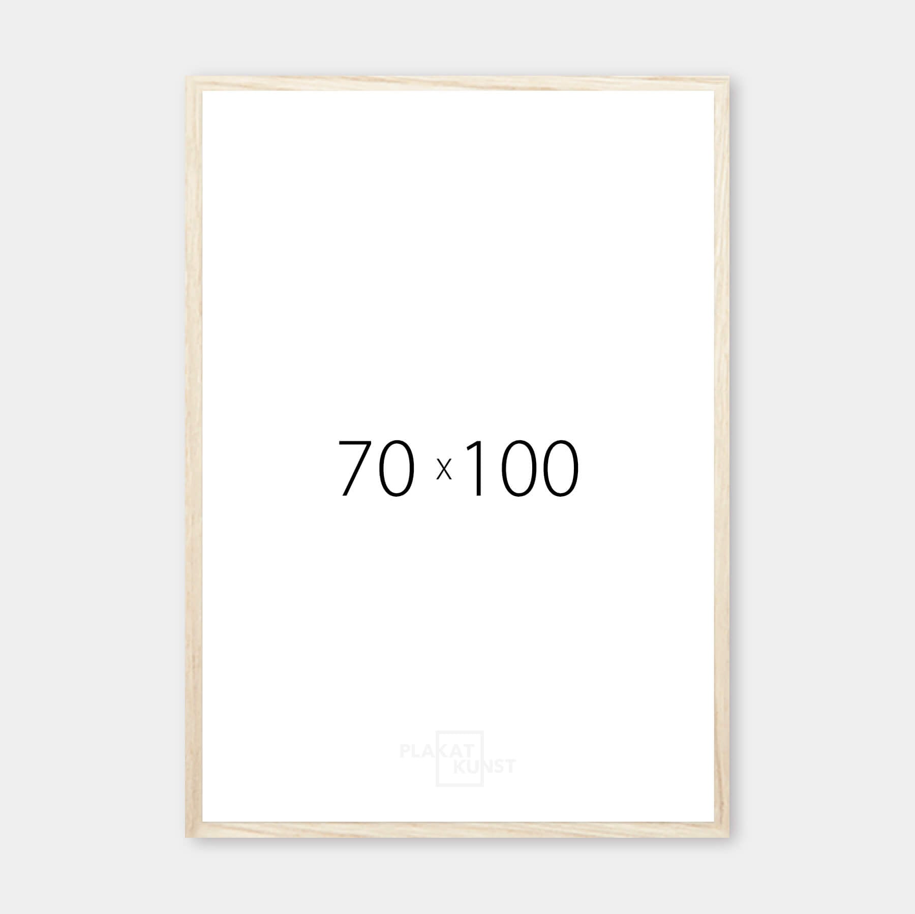 70x100 cm wooden picture frame in light wood | PlakatKunst.com