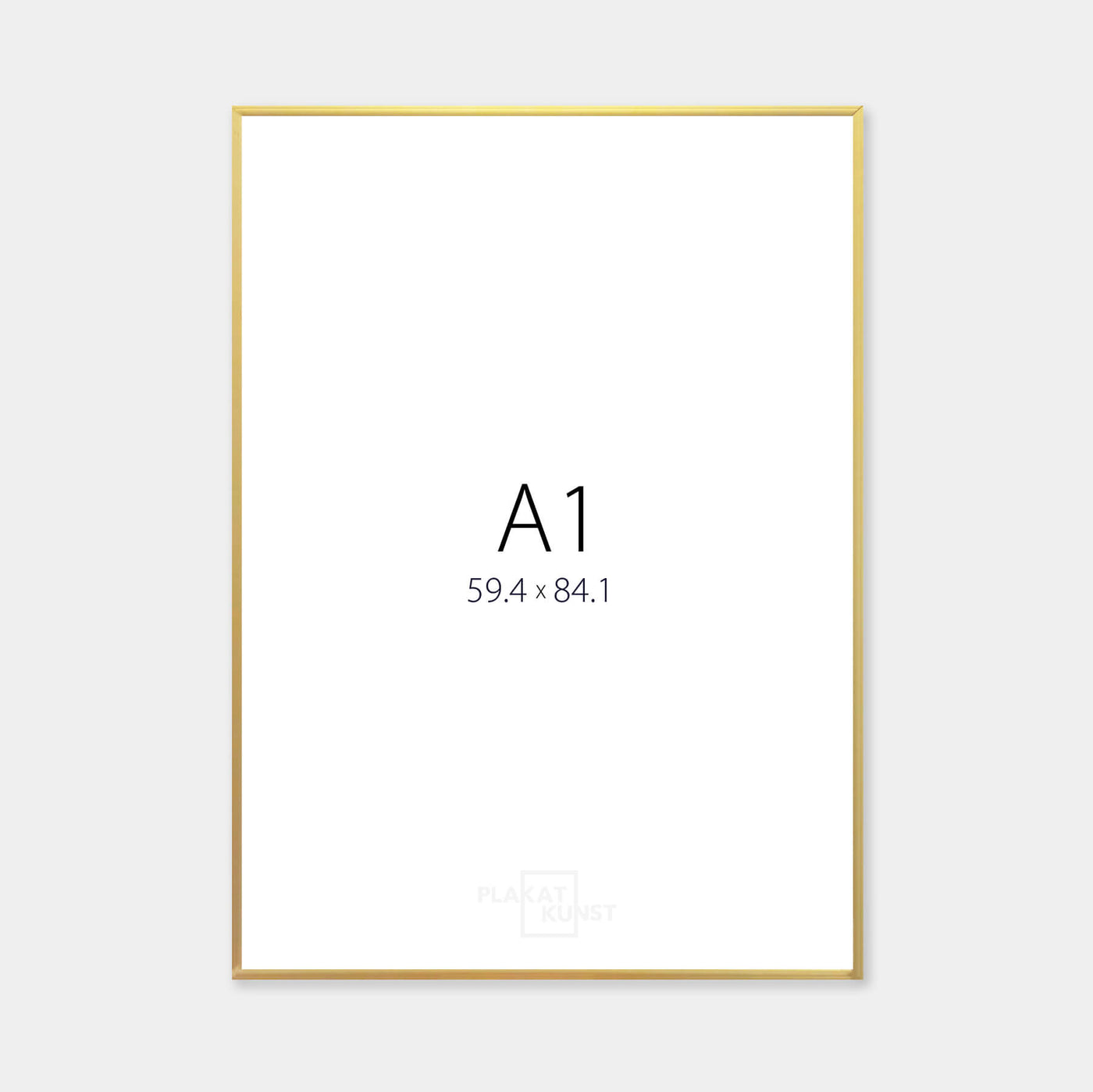 A1 gold frame aluminum - 60×84 cm | Picture Frames | PlakatKunst.com