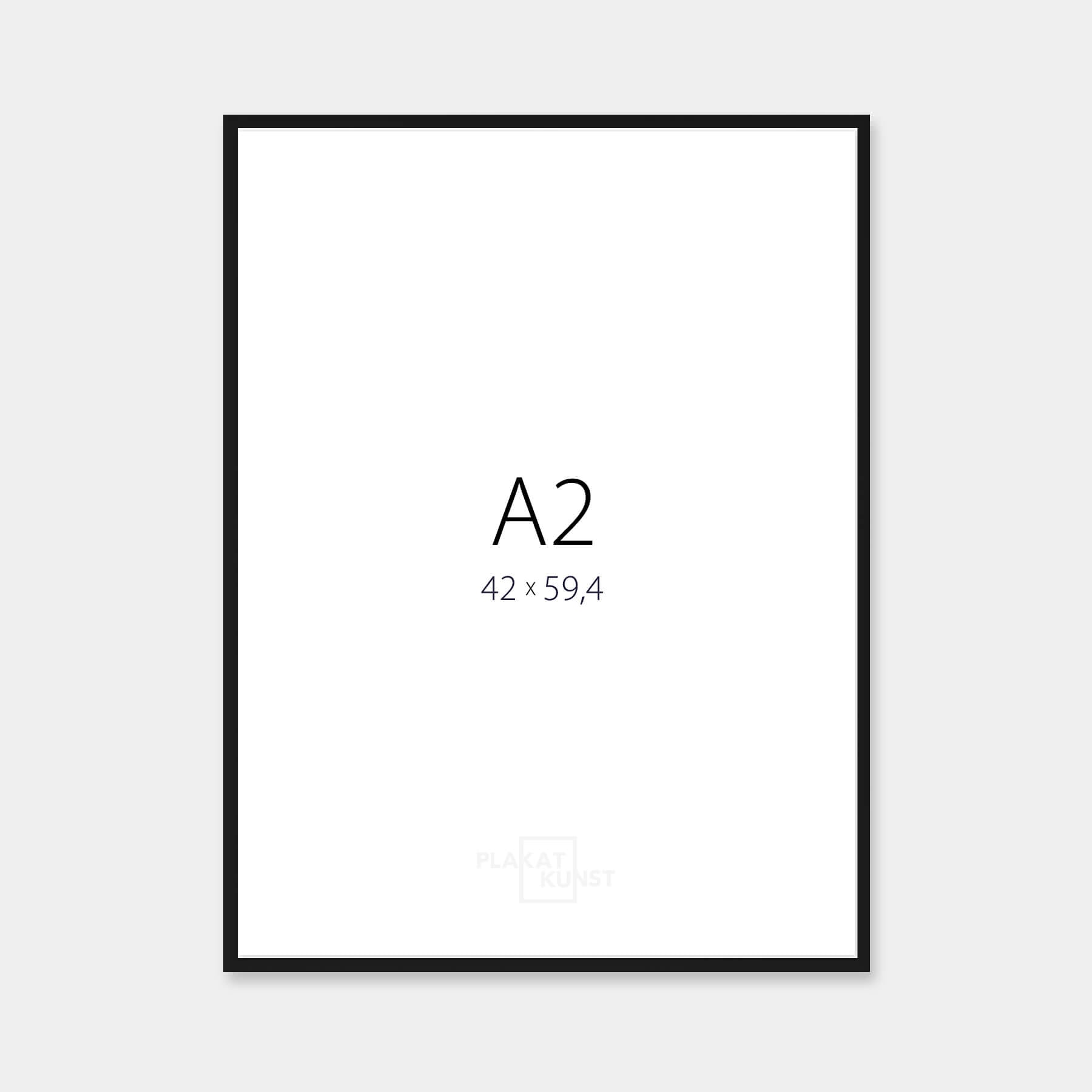 9 mm black aluminum frame - A2 (42×60 cm) | PlakatKunst.com