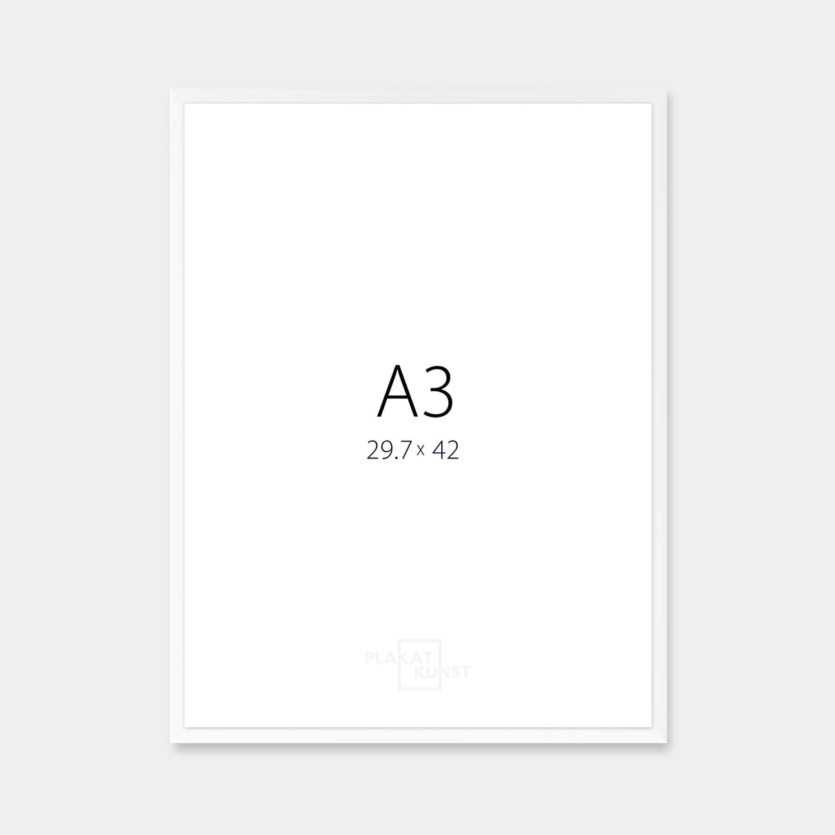 A3 silver aluminum picture frame - 30×42 cm | PlakatKunst.com