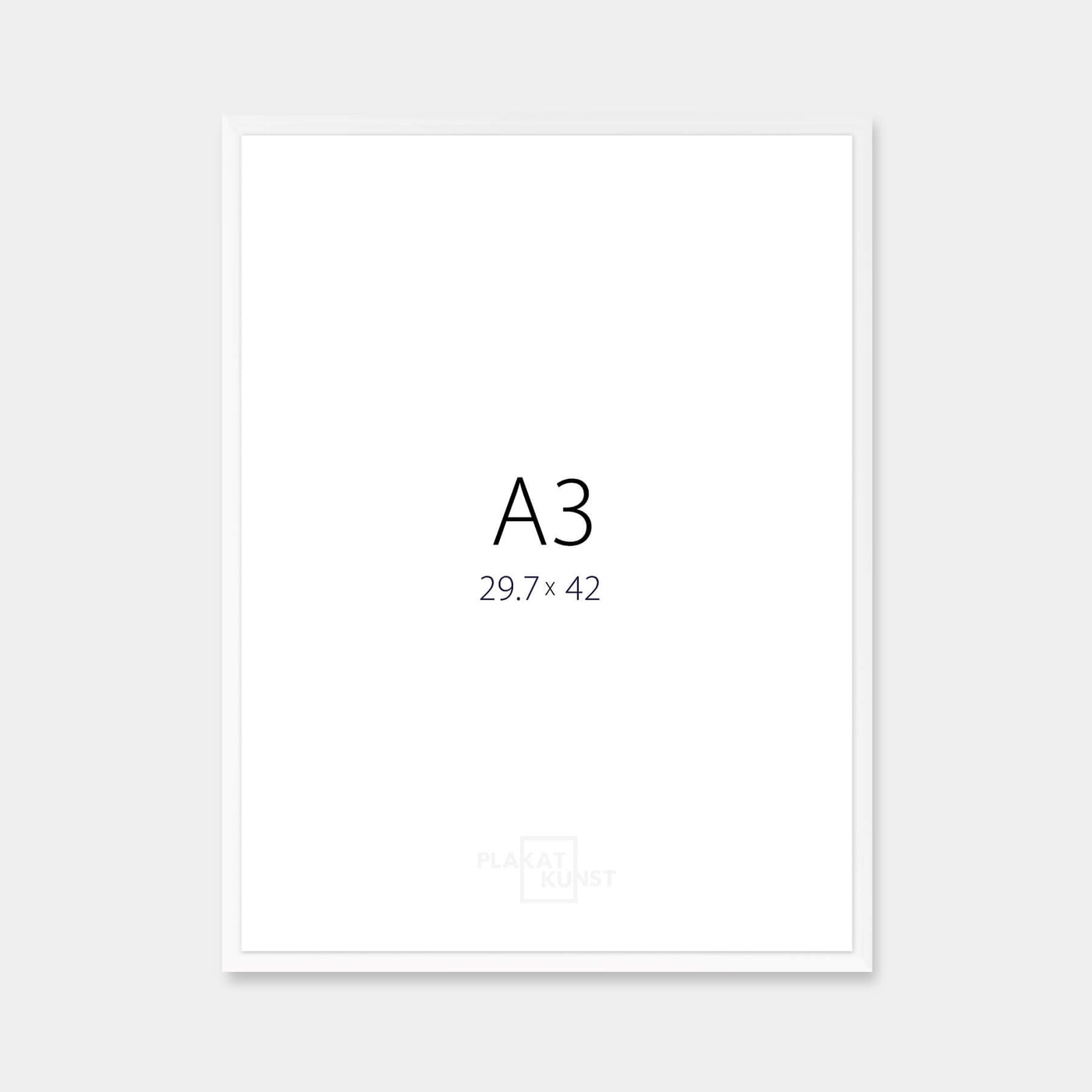 A3 silver aluminum picture frame - 30×42 cm | PlakatKunst.com