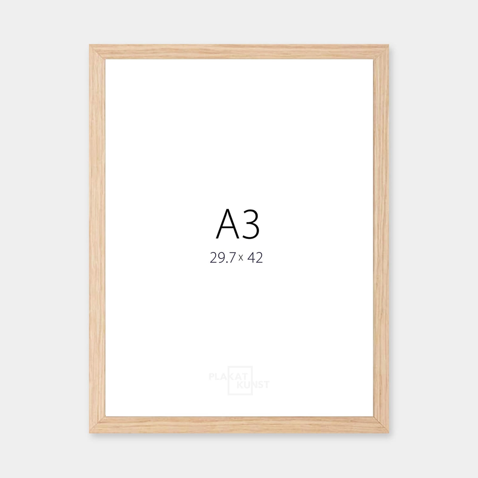 Solid oak frame - Wide - A3 (30×42 cm) | PlakatKunst.com