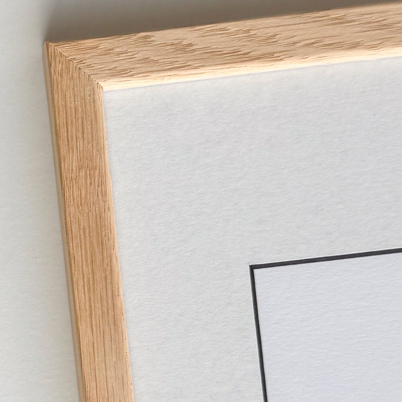 White passepartout with black core - Custom size | PlakatKunst.com