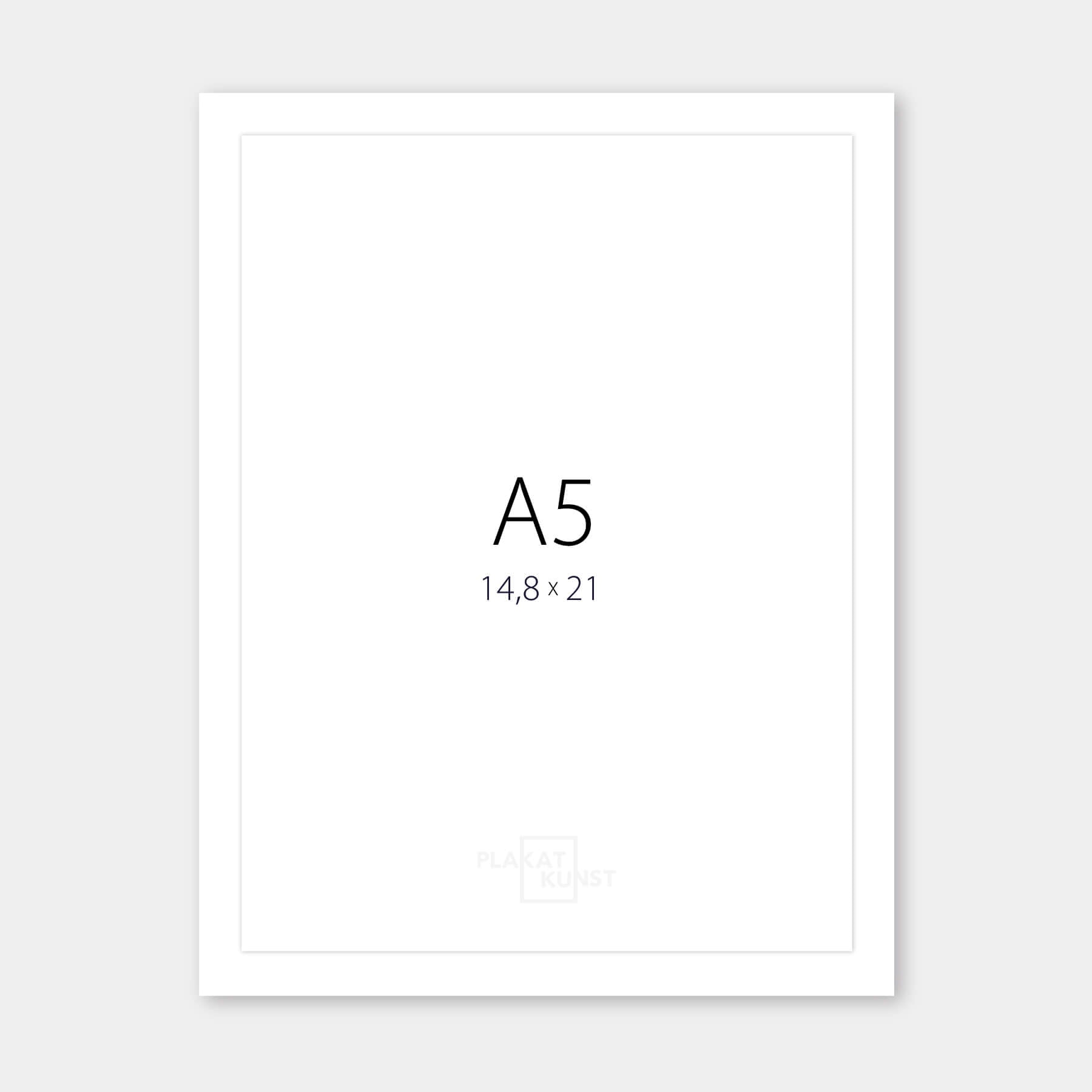 White wooden A5 picture frame - Narrow (10 mm) | PlakatKunst.com