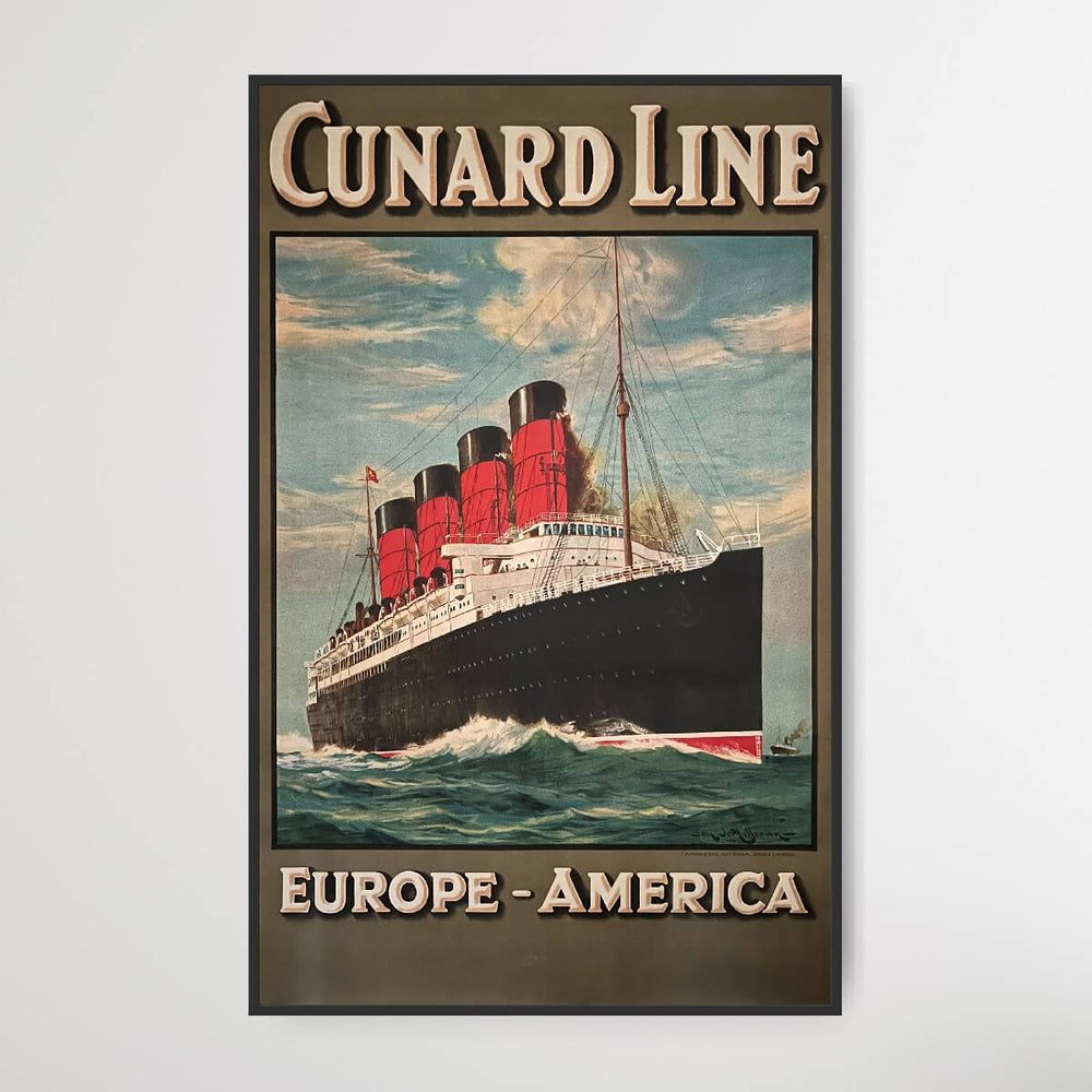 Europe - America | Cunard Line | Original vintage poster | PlakatKunst