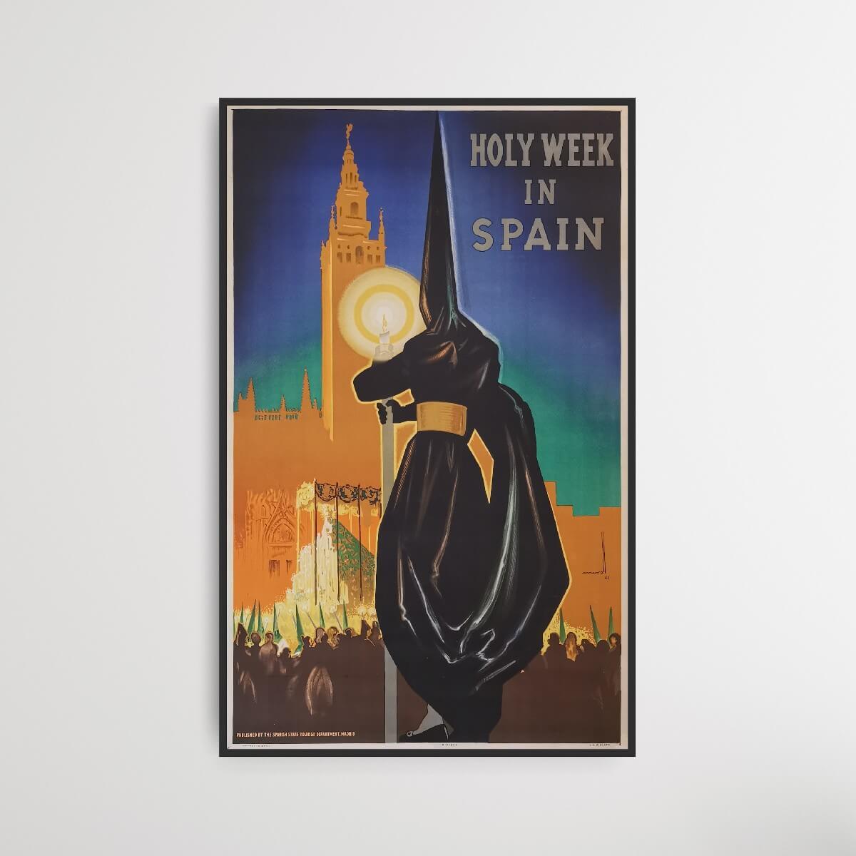Holy Week in Spain | Originalt vintage poster | PlakatKunst