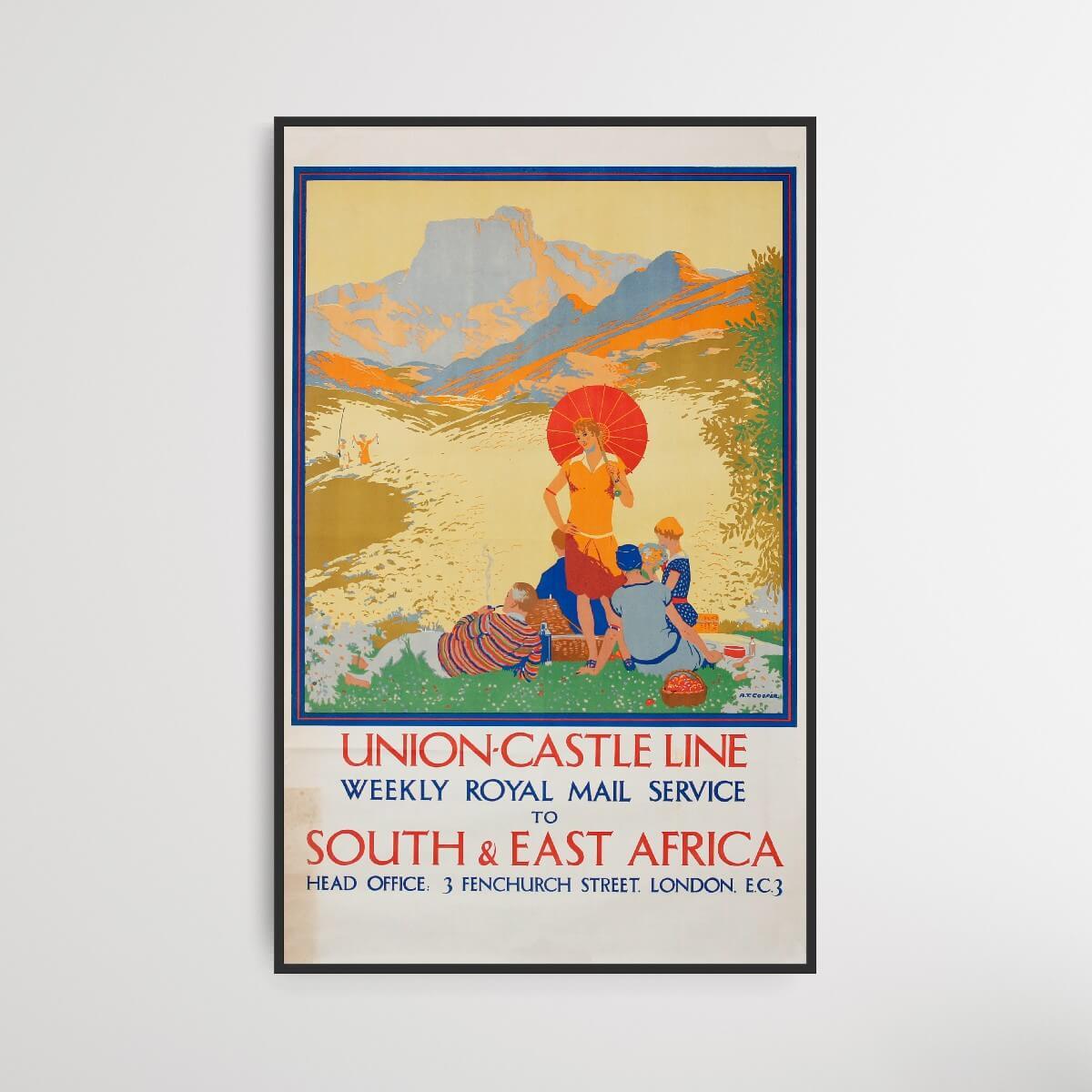 Union-Castle Line - South & East Africa | Vintage lithograph | PlakatKunst