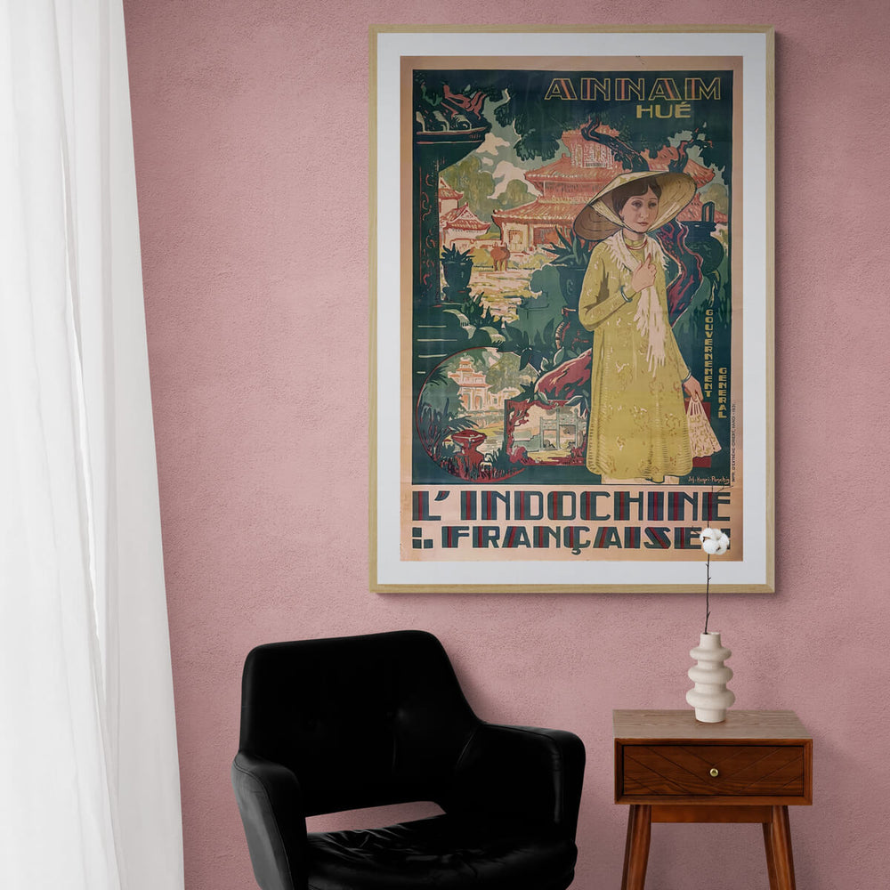 Hué, Annam - French Indochina | Original vintage lithograph | PlakatKunst